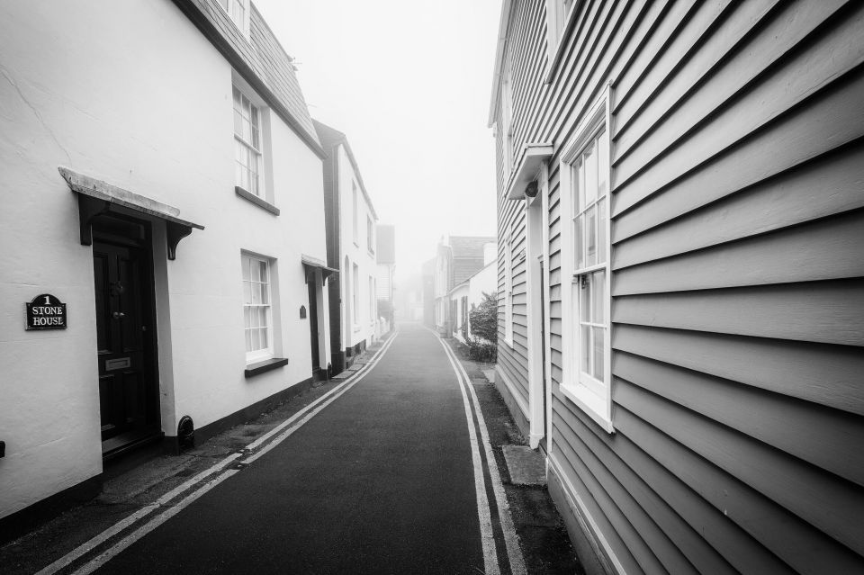 Whitstable in Fog, Black & White